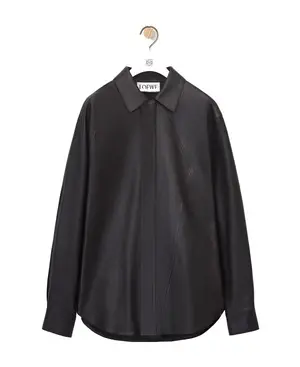 Loewe Puzzle Shirt In Nappa - Black