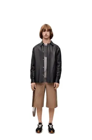 Loewe Puzzle Shirt In Nappa - Black