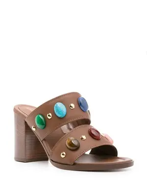 GIANVITO ROSSI Embellished Slip-on Mules