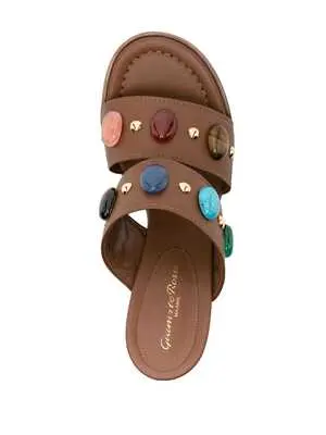 GIANVITO ROSSI Embellished Slip-on Mules
