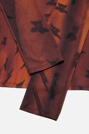Acne Studios Fitted Printed Turtleneck Long Sleeve T-shirt