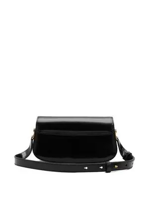 Ami Logo Plaque Shoulder Bag - Black