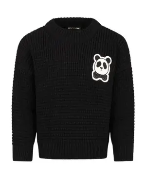 MINI RODINI Round Neck Long Sleeve Sweater