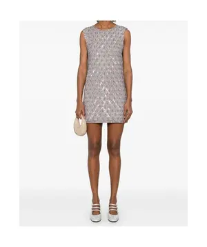 P.a.r.o.s.h Sequined Mini Dress - Stucco