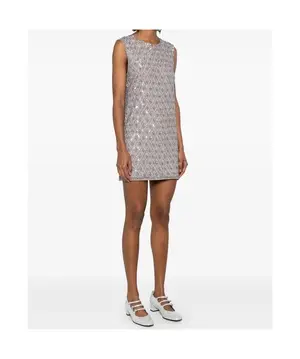 P.a.r.o.s.h Sequined Mini Dress - Stucco