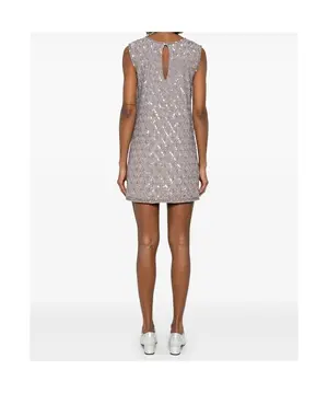 P.a.r.o.s.h Sequined Mini Dress - Stucco