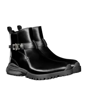 Dior Combat Jodhpur Ankle Boots With Buckled Strap