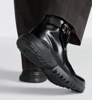 Dior Combat Jodhpur Ankle Boots With Buckled Strap