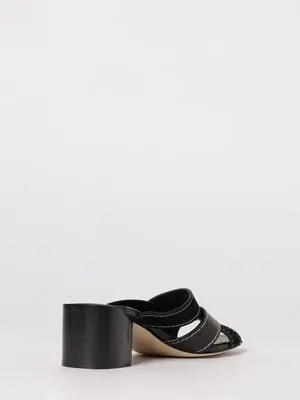 TOD'S Top-mounted Handle Logo Pendant Zipper Closure Sandals - Black