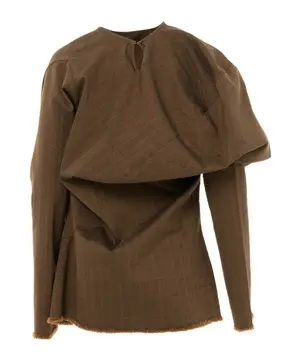 UMA WANG Asymmetrical Draped Blouse - No