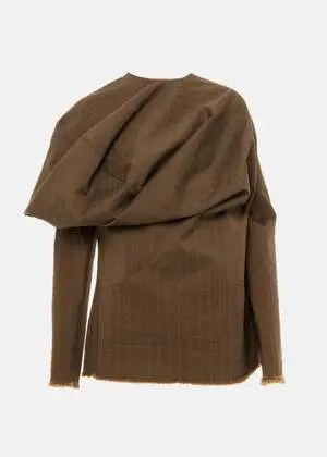 UMA WANG Asymmetrical Draped Blouse - No