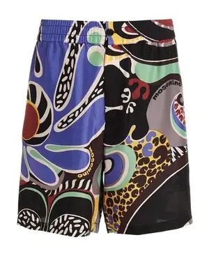 Moschino Psychedelic Print High-waisted Shorts - Black