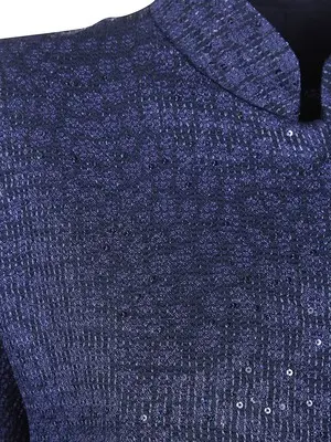 Giorgio Armani Sequin Embellished Stand Collar Jacket - No