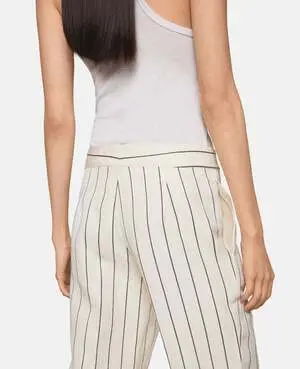 Stella McCartney Striped Tailored Trousers - White