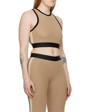 Palm Angels Crocheted Tank Top With Side Stripes