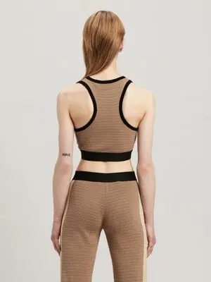 Palm Angels Crocheted Tank Top With Side Stripes