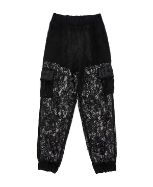 Monnalisa Lace Overlay Cargo Trousers
