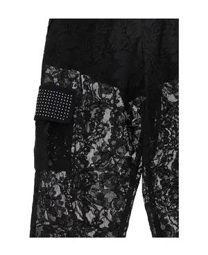 Monnalisa Lace Overlay Cargo Trousers