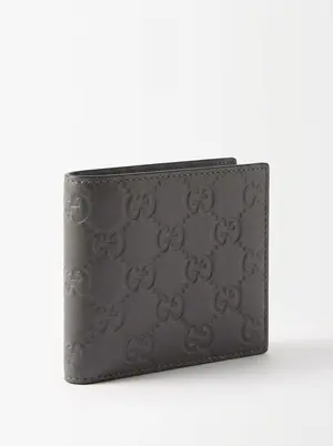 Gucci Gg Emblem Bi-fold Wallet - Grey