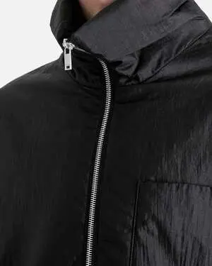 JIL SANDER Half Front Zip Padded Shirt