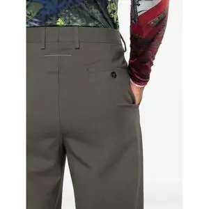 MAISON MARGIELA Pressed-crease Tailored Trousers - Gray