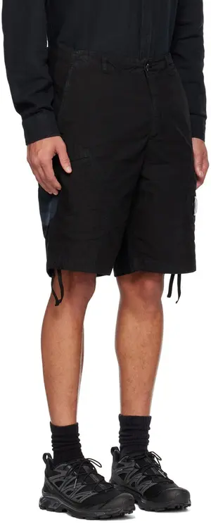 C.P. COMPANY Logo-patch Cotton Cargo Shorts