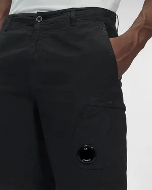 C.P. COMPANY Logo-patch Cotton Cargo Shorts