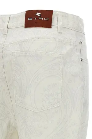 Etro Paisley Printed Cropped Jeans