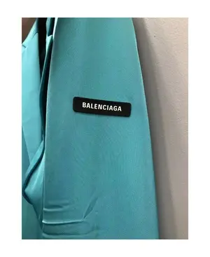 Balenciaga Single-breasted Blazer With Crinkled Detail - Blue