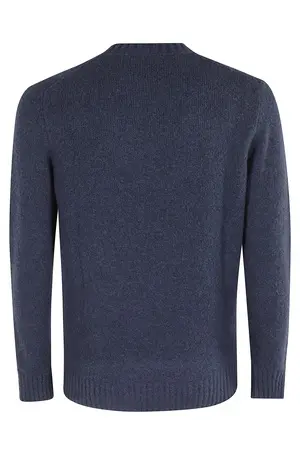 KANGRA Long-sleeved Crew Neck Sweater - Blue