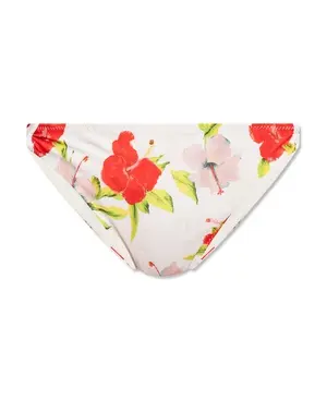 GANNI Floral Print Bikini Bottoms - White