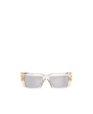 Balmain Logo Square Frame Sunglasses - Gray