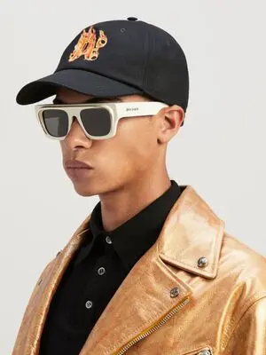 Palm Angels Burning Monogram Baseball Cap