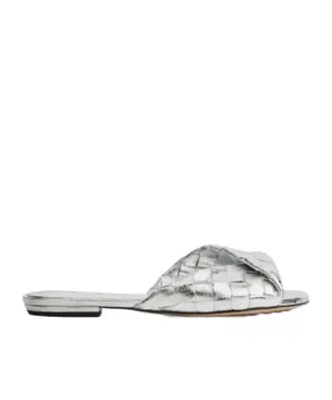 Bottega Veneta Blink Flat Mule - Silver