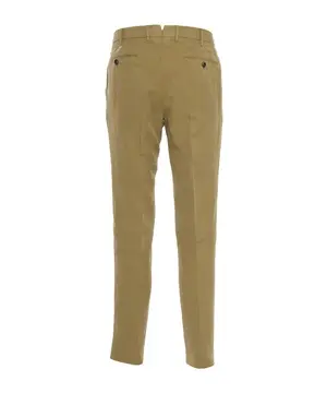 PT TORINO Slim Stretch Gabardine Trousers - Brown