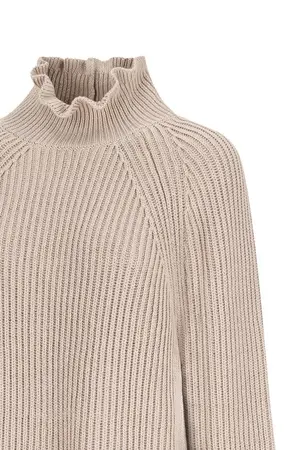 Max Mara Camino Fisherman Rib Knit High Neck Jumper