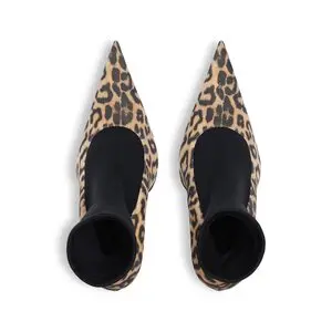 Balenciaga Leopard Print Sock Pumps - Leopard/black