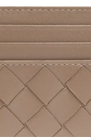 Bottega Veneta Intrecciato Open Top Card Case - Brown