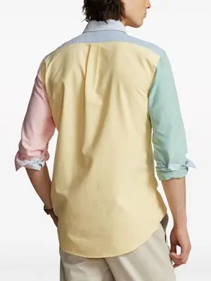 Polo Ralph Lauren Oxford Colour-block Long-sleeved Shirt - Nude
