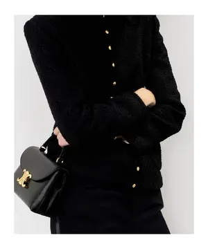 Celine Chasseur Jacket In Cashmere Bouclette Natte