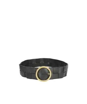 Bottega Veneta Maxi Intrecciato Belt - Black