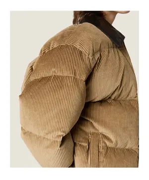 Miu Miu Quilted Leather Collared Zip Up Jacket