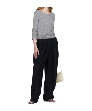 OPEN YY Gathered Wide-leg Trousers