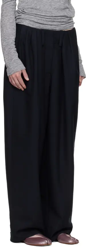 OPEN YY Gathered Wide-leg Trousers