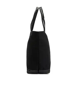 Vanessa Bruno Sequined Logo Canvas Shoulder Bag - Black