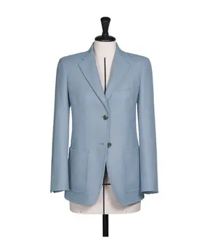 Max Mara Single-breasted Blazer With Classic Lapel And Patch Pockets - Blue