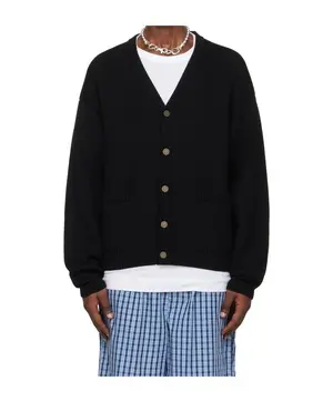Vetements Wool Long-sleeved Knit Cardigan