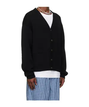Vetements Wool Long-sleeved Knit Cardigan