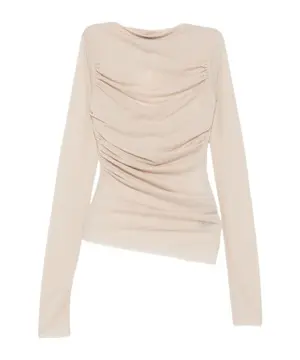 Soeur Gaia Draped Long Sleeve Top - No