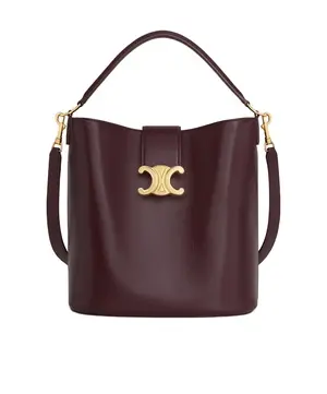 Celine Medium Bucket Bag In Smooth Calfskin - Red